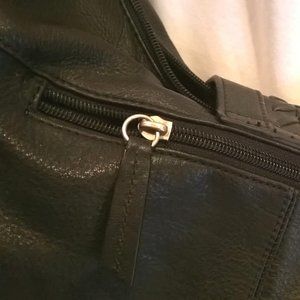 a.n.a | Bags | Gorgeous Black Leather Hobo Style Handbag By Ana | Poshmark